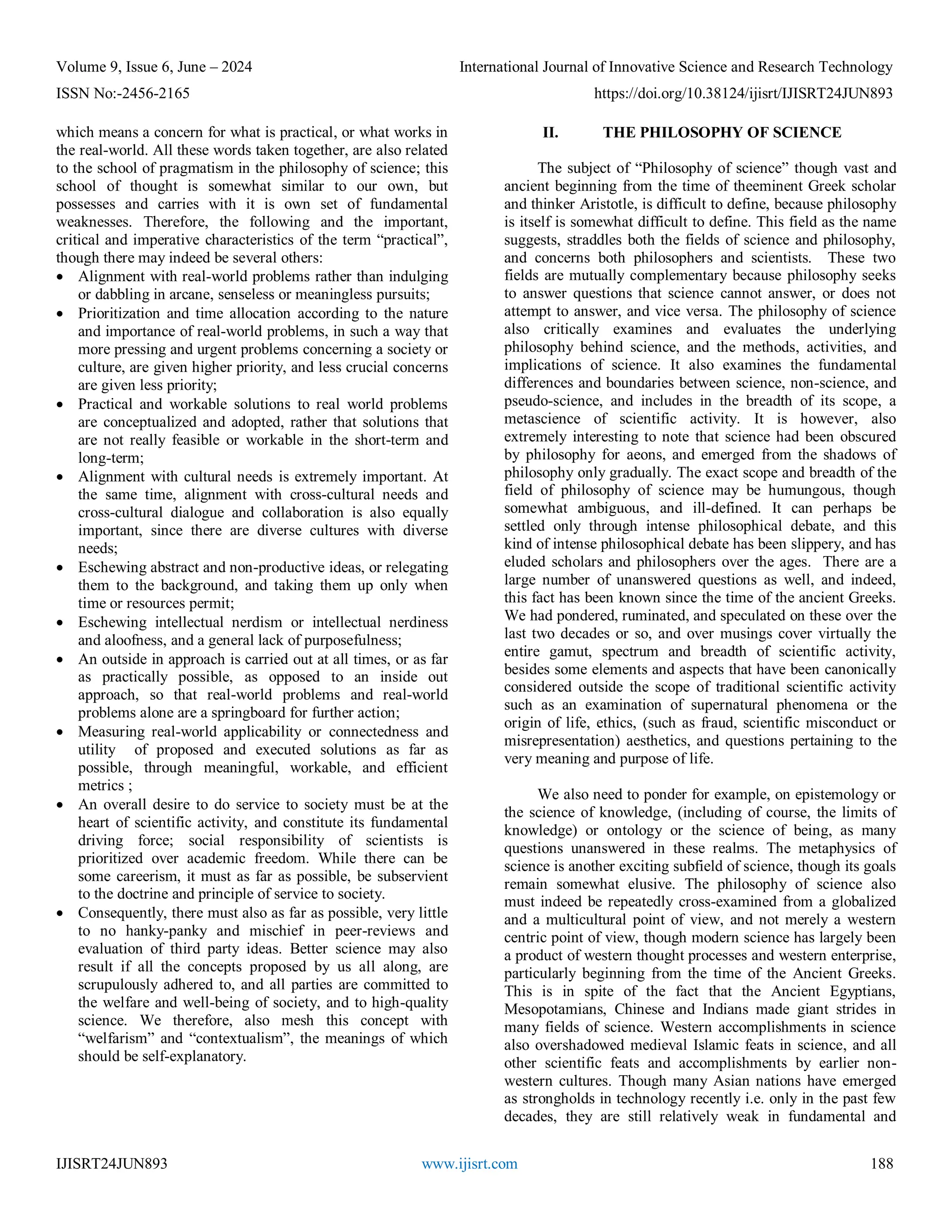 IJISRT24JUN893 Practicalism.pdf Sujay Rao | PDF | Science