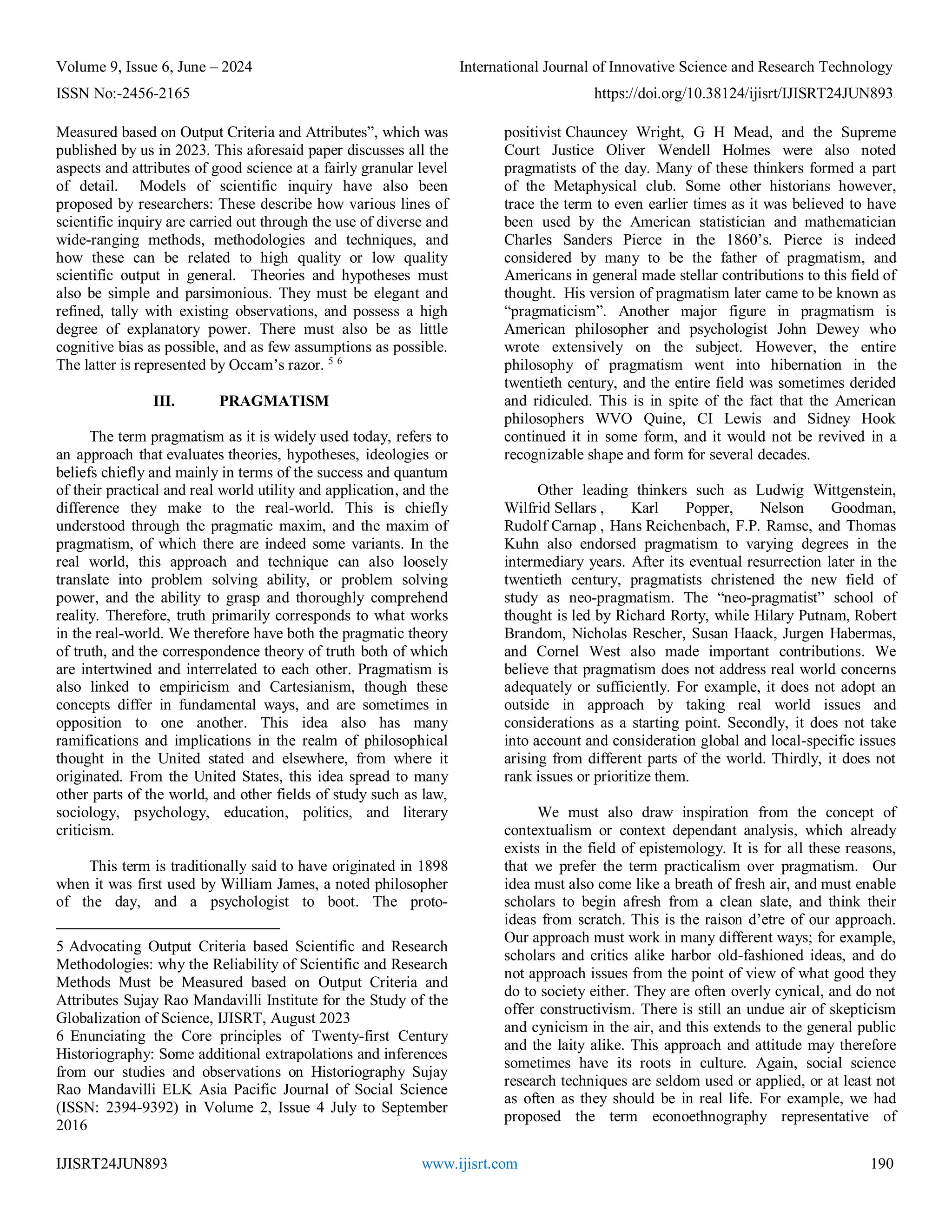 IJISRT24JUN893 Practicalism.pdf Sujay Rao | PDF | Science