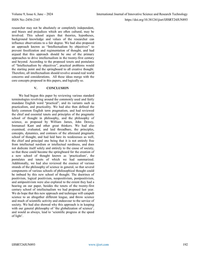 IJISRT24JUN893 Practicalism.pdf Sujay Rao | PDF | Science