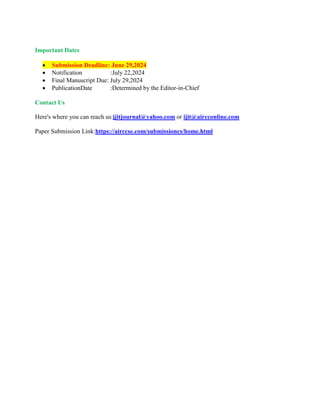 International Journal on Information Theory (IJIT) | DOCX