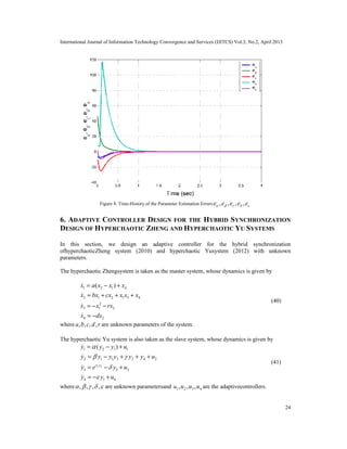 ADAPTIVESYNCHRONIZER DESIGN FOR THE HYBRID SYNCHRONIZATION OF HYPERCHAOTIC ZHENGAND HYPERCHAOTIC ...
