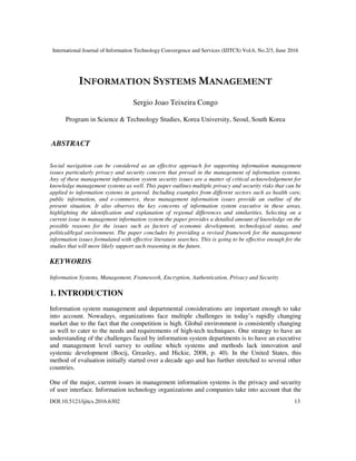 Information Systems Management | PDF | Information Services Industry | Industries