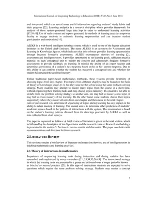 Student's Patterns of Interaction with a Mathematics Intelligent Tutor: Learning Analytics ...