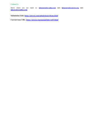International Journal on Integrating Technology in Education (IJITE) | PDF