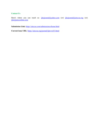 International Journal on Integrating Technology in Education (IJITE) | PDF