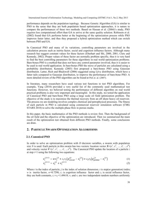 APPLICATION OF PARTICLE SWARM OPTIMIZATION FOR ENHANCED CYCLIC STEAM STIMULATION IN A OFFSHORE ...