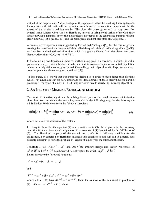 An Improved Iterative Method For Solving General System Of Equations Via Genetic Algorithms
