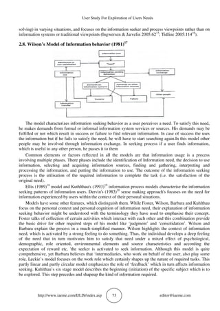 USER STUDY FOR EXPLORATION OF USERS NEEDS | PDF