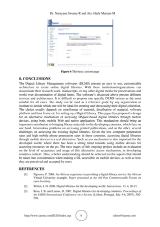 IMPLEMENTATION OF DIGITAL LIBRARY SYSTEM BY USING DSPACE & ANDROID APPS AT AMU MAIN CAMPUS | PDF