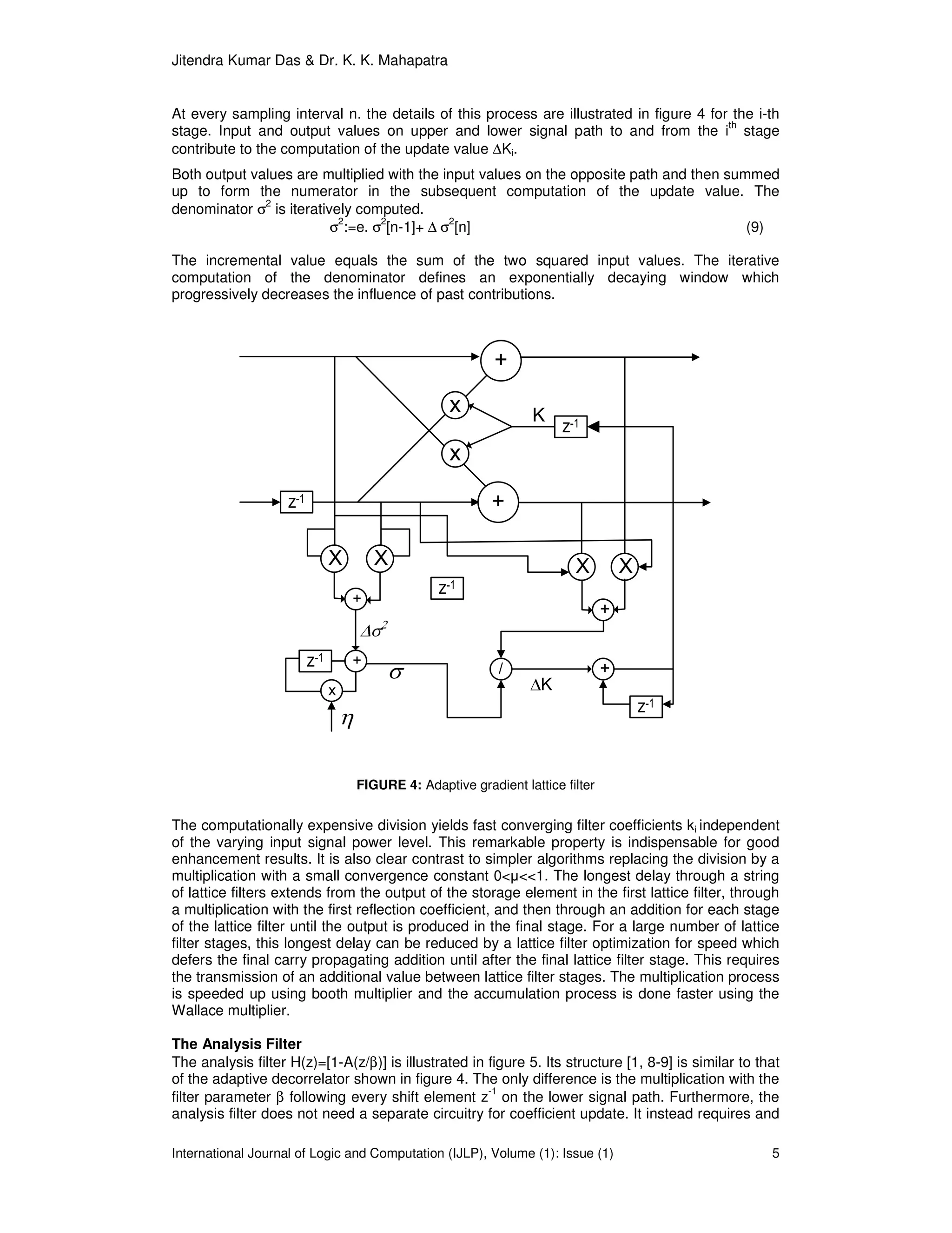 Design Of An Adaptive Hearing Aid Algorithm Using Booth Wallace Tree