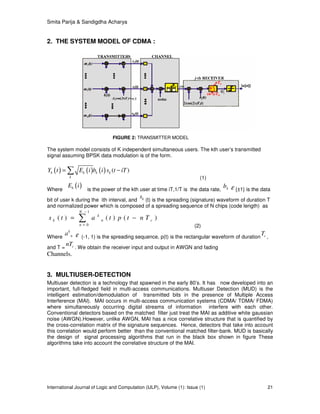 Multi User Detection in CDMA System Using Linear and Non Linear Detector | PDF | Computer ...