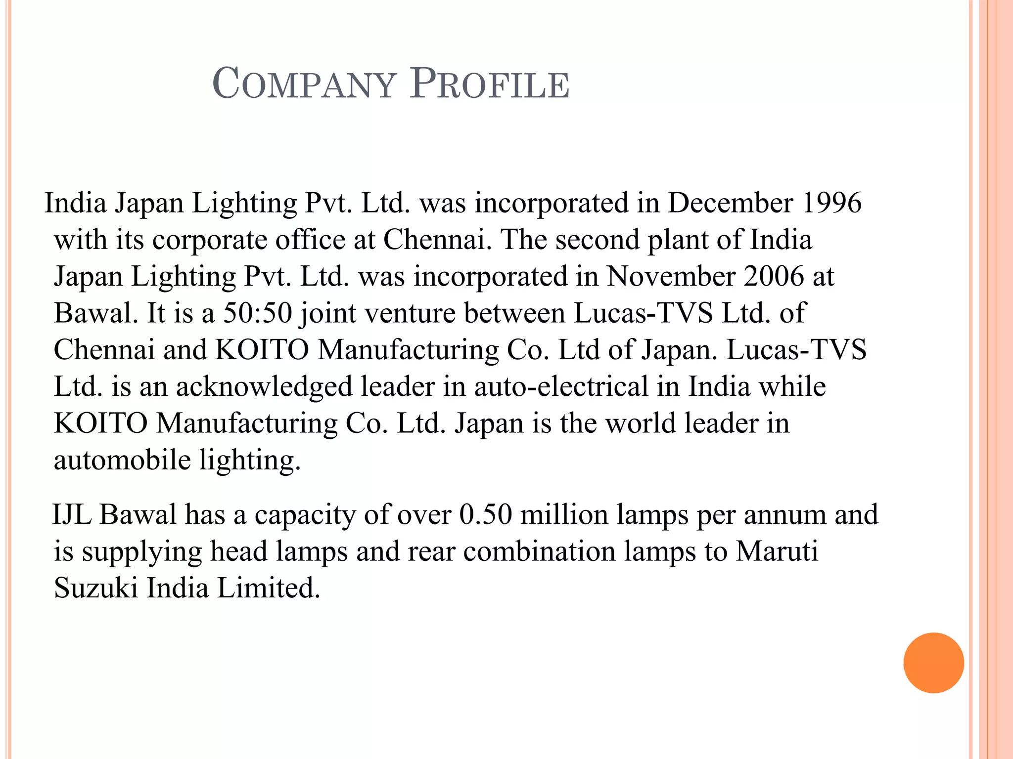 Indian Japan lighting Pvt. Ltd. | PPTX