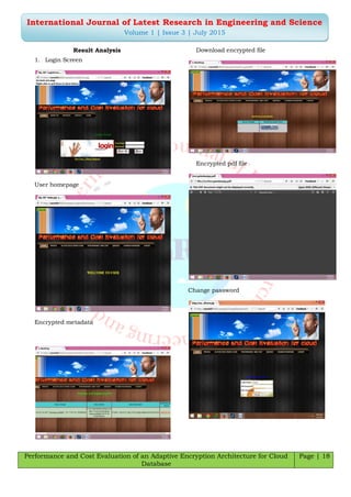 Performance and Cost Evaluation of an Adaptive Encryption Architecture for Cloud Database | PDF ...