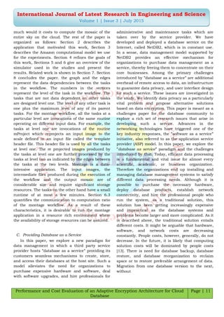 Performance and Cost Evaluation of an Adaptive Encryption Architecture for Cloud Database | PDF ...