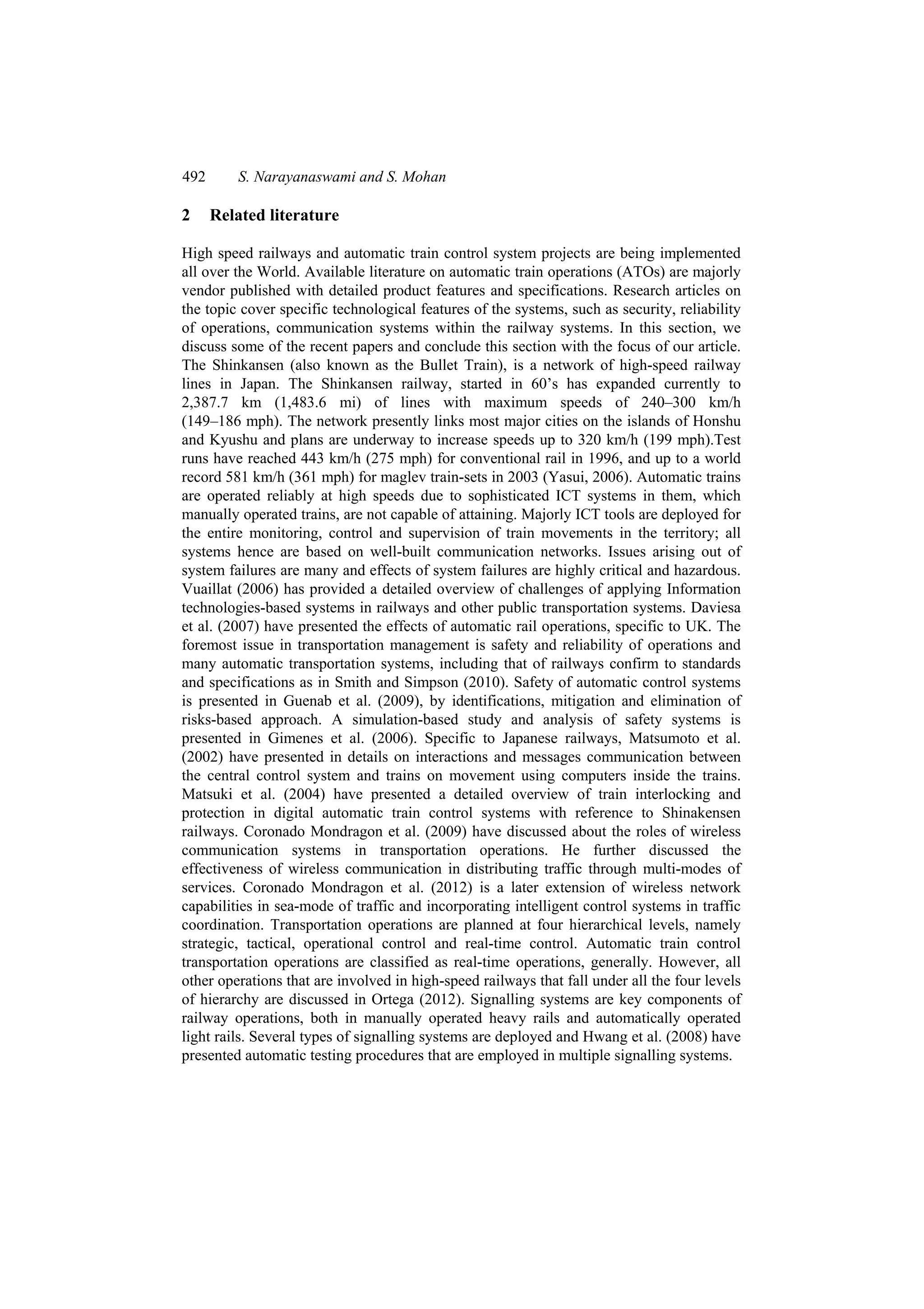 The roles of ICT in driverless, automated railway operations | PDF