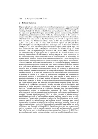 The roles of ICT in driverless, automated railway operations | PDF