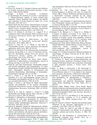 Amylolytic Yeasts: Producers of α-amylase and Pullulanase | PDF