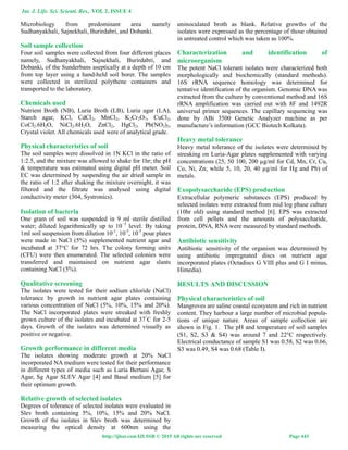 Isolation and Characterization of Halophilic Bacteria from Sundarban ...