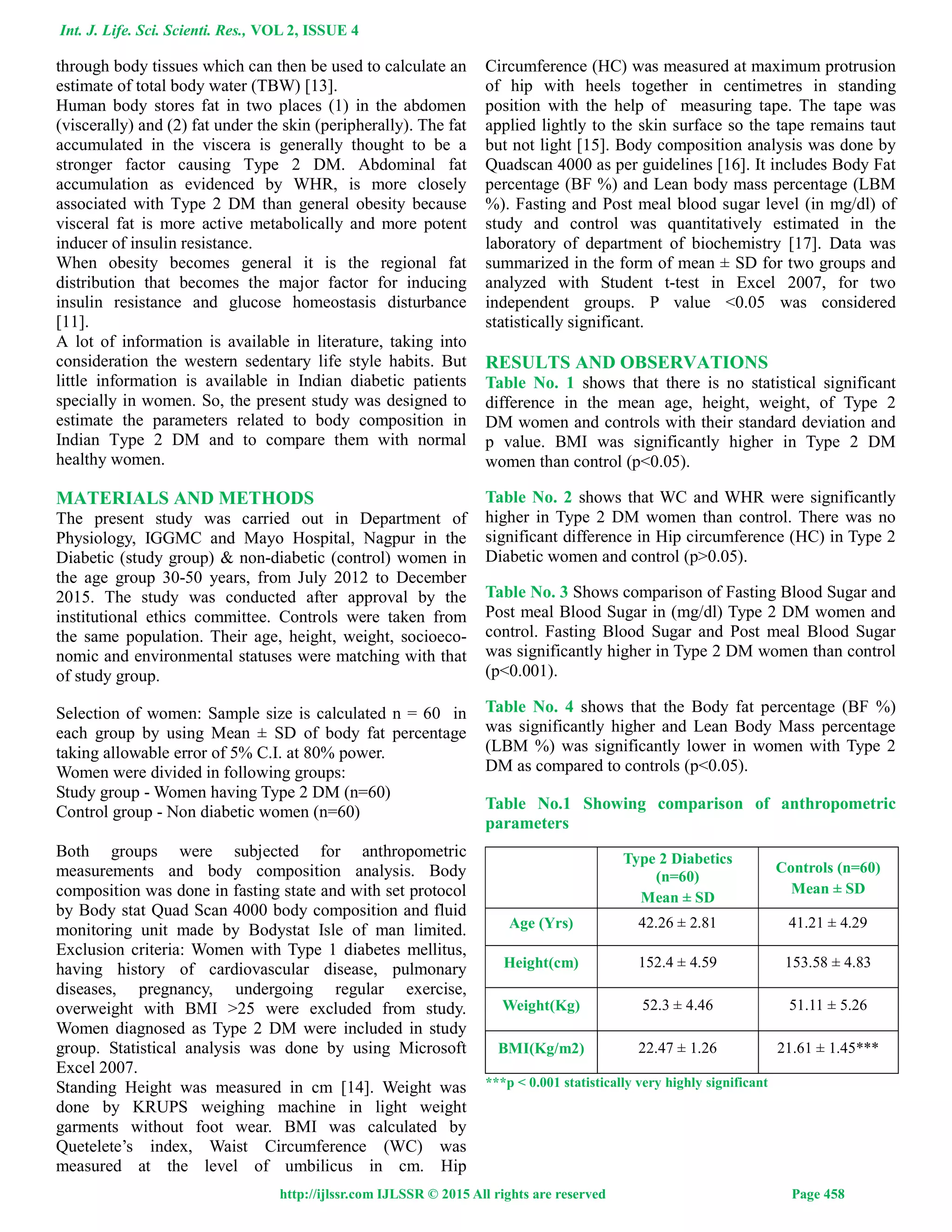 Assessment of Body Composition by Bioelectrical Impedance Analysis in ...