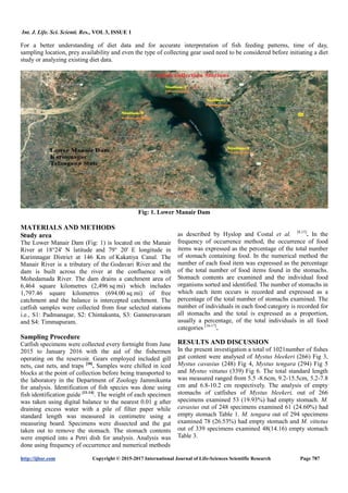Food and Feeding Habits of Freshwater Catfishes (Siluriformes: Bagridae ...