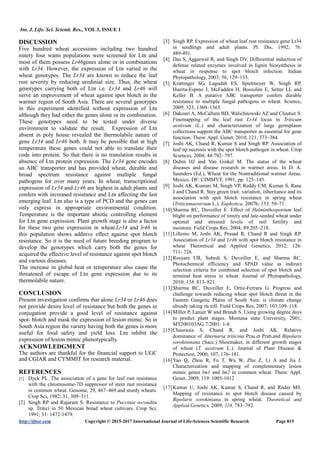 Distribution of Leaf Tip Necrosis Genes and its Association with ...