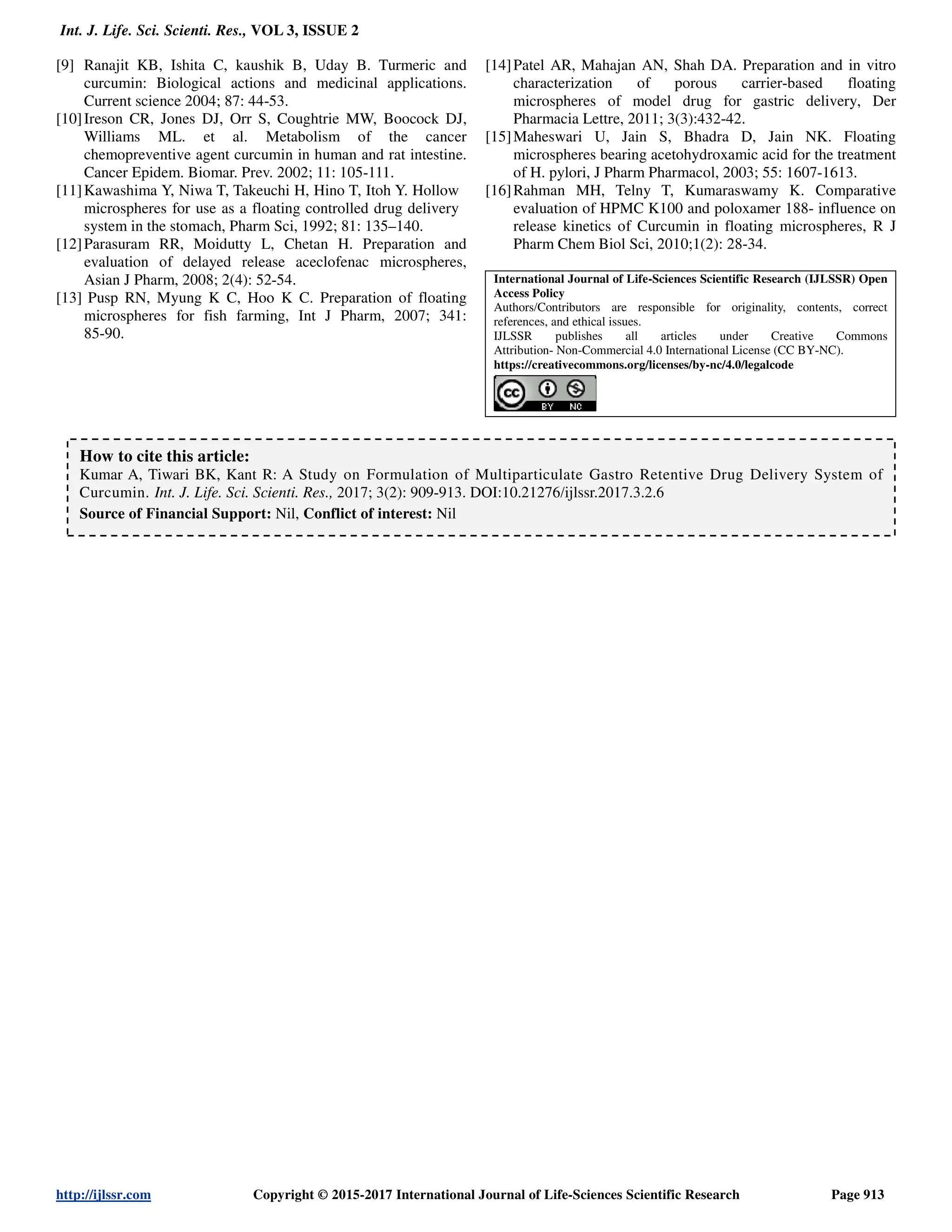 A Study on Formulation of Multiparticulate Gastro Retentive Drug ...