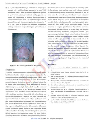 CARBUNCLE, MODALITIES OF TREATMENT – CASE REPORT | PDF