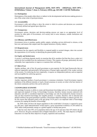 GOOD GOVERNANCE IN HIGHER EDUCATION | PDF