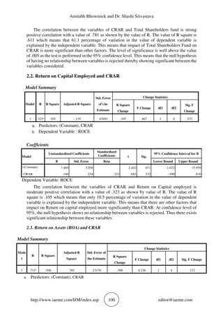 THE IMPACT OF CAPITAL ADEQUACY RATIO UNDER BASE II ON THE DETERMINANTS ...