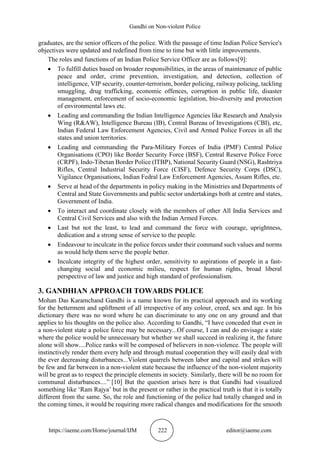 GANDHI ON NON-VIOLENT POLICE | PDF