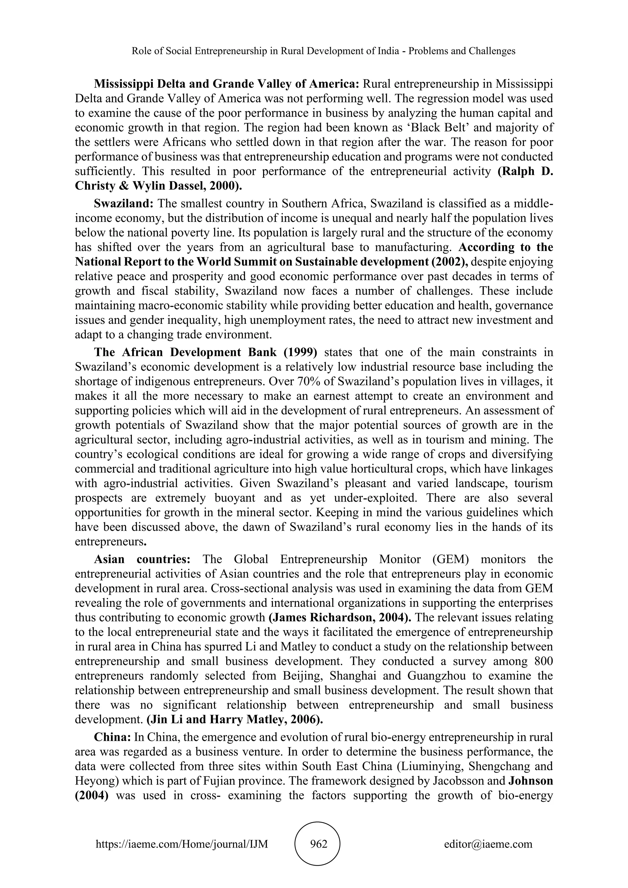 ROLE OF SOCIAL ENTREPRENEURSHIP IN RURAL DEVELOPMENT OF INDIA ...