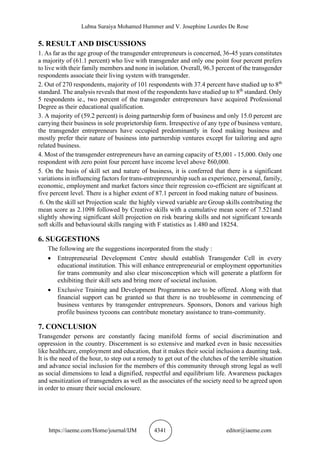 BROAD UNEXPOSED SKILLS OF TRANSGENDER ENTREPRENEURS | PDF