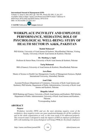 Cyber Incivility and its impact | PDF