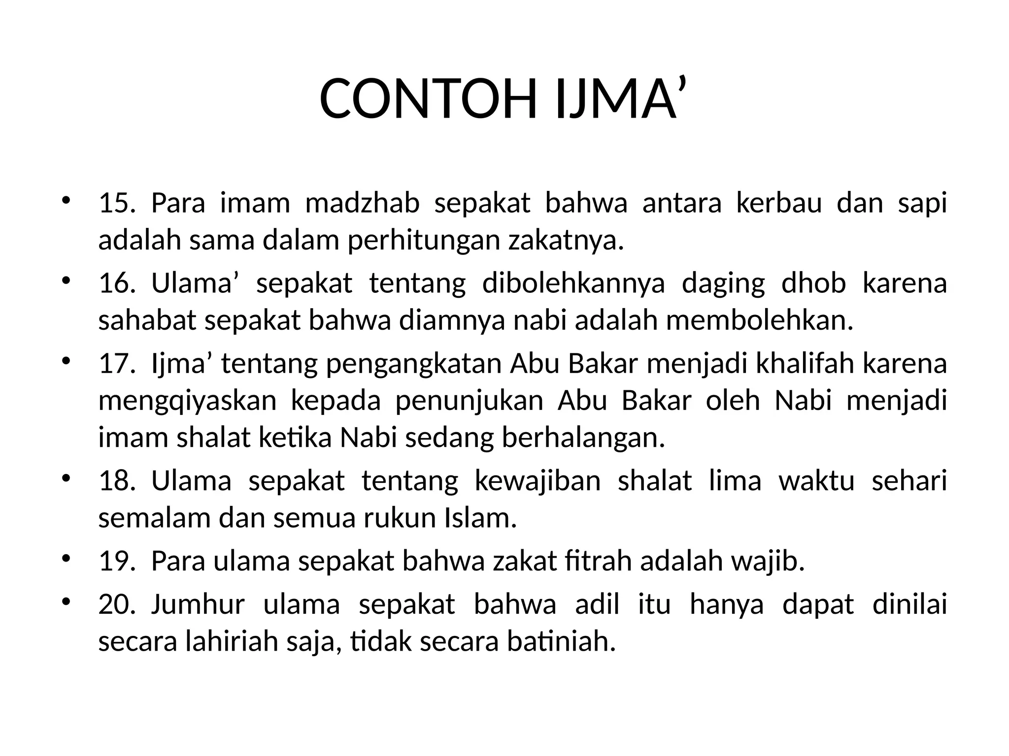 Ijma adalah salah satu sumber hukum islam | PPT
