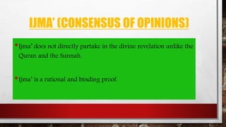 Ijma’ and qias | PPTX