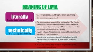 Ijma’ and qias | PPTX