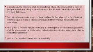 Ijma’ and qias | PPTX