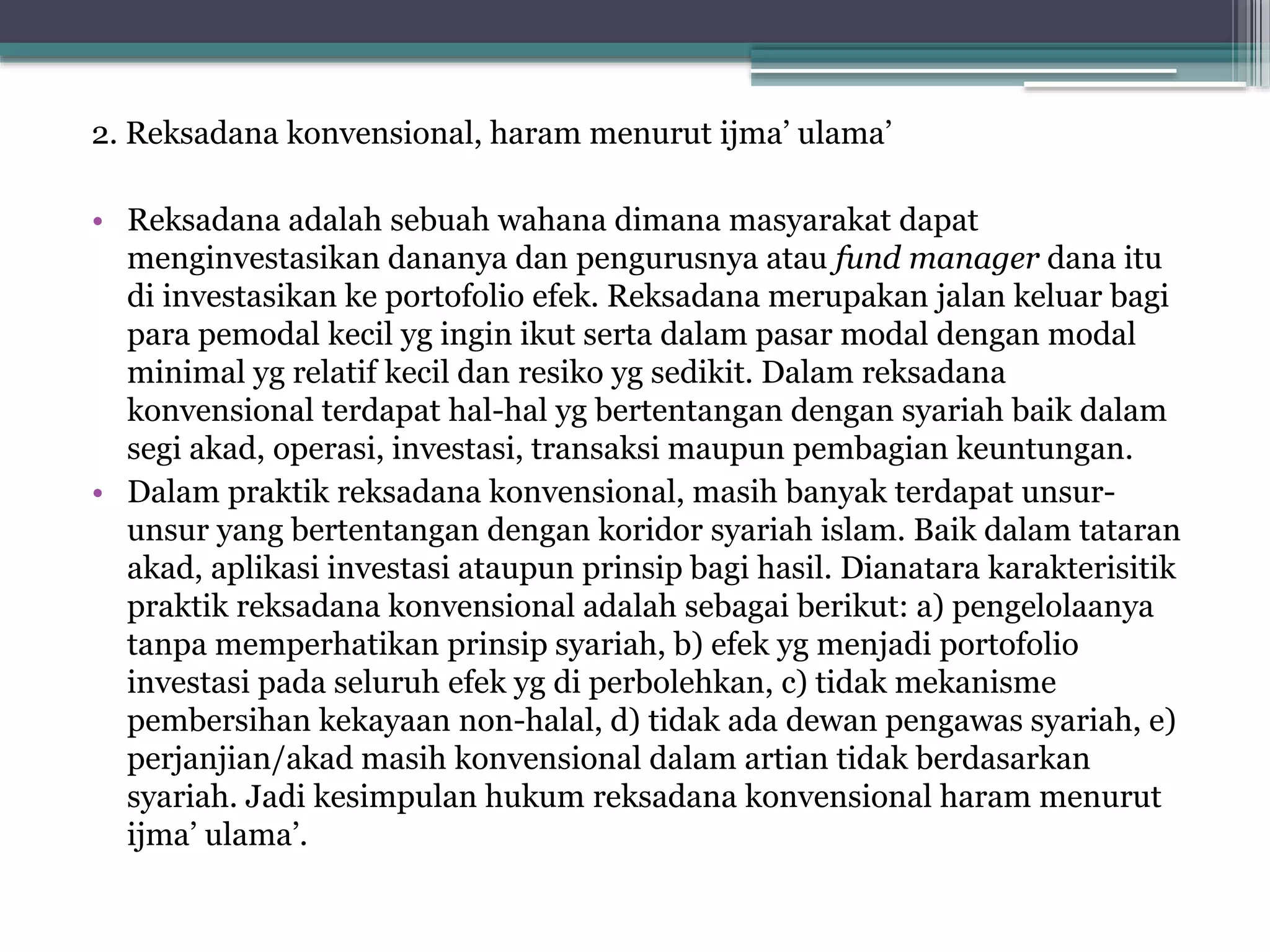 Ijma' dan penerapan dalam ekonomi, keuangan dan perbankan | PPTX