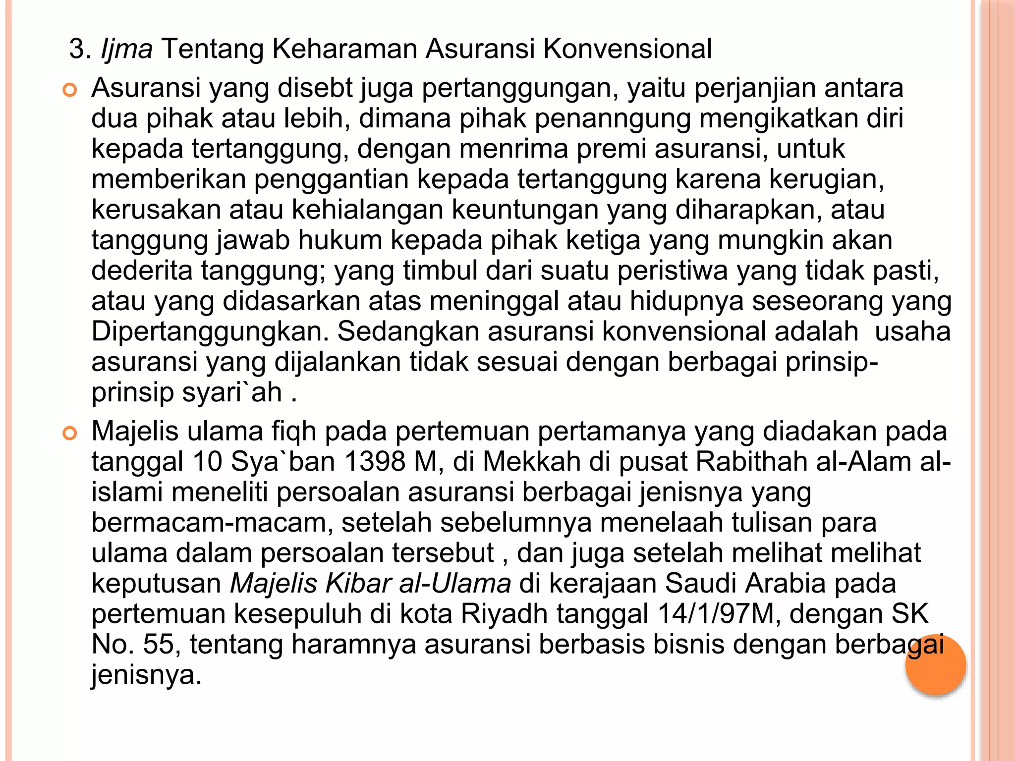 Ijma' dan penerapan dalam ekonomi, keuangan dan perbankan | PPTX