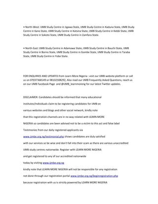 Ijmb admission | PDF