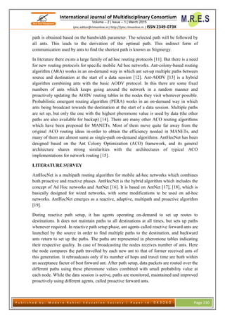 PERFORMANCE ANALYSIS OF ANTHOCNET ROUTING PROTOCOL FOR HYBRID AD HOC NETWORK | PDF