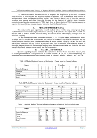 Problem-Based Learning Strategy to Improve Medical Students’ Interest in Biochemistry Course ...
