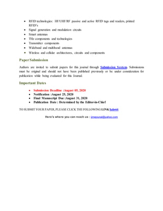 International Journal of Microwave Engineering (IJME) | PDF