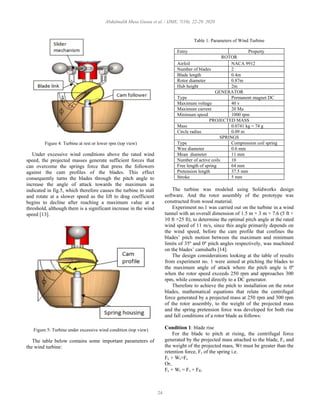 A Simple Pitch to Stall Speed Control Mechanism for a Two-blade ...