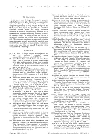 Design of Quantum Dot Cellular Automata Based Parity Generator and ...