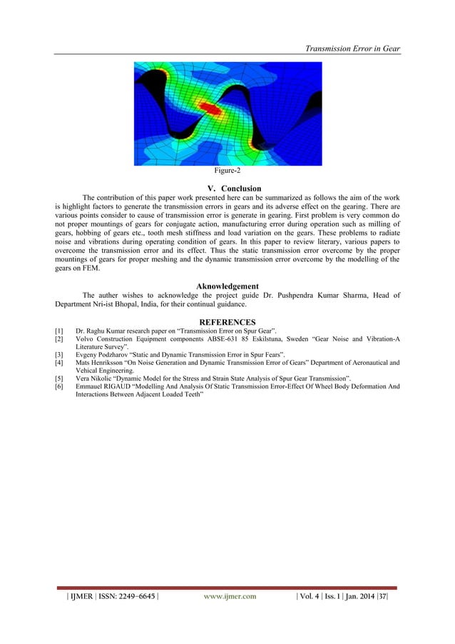 Transmission Error in Gear | PDF