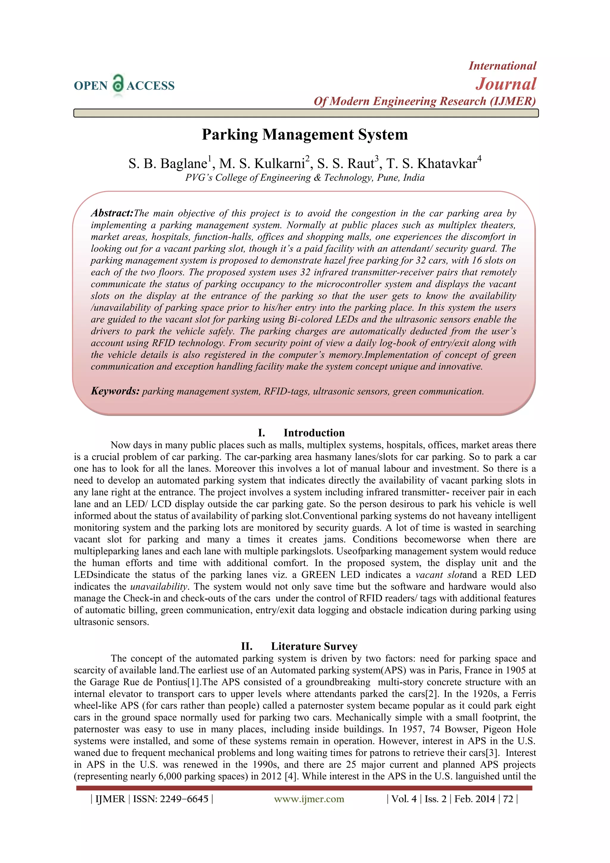Parking Management System | PDF