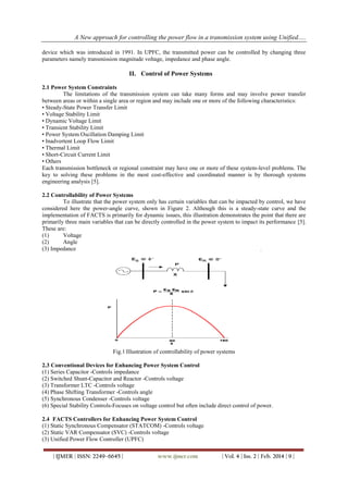 A New approach for controlling the power flow in a transmission system ...