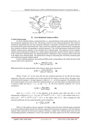 Multiple Optimization of Wire EDM Machining Parameters Using Grey Based Taguchi Method for ...