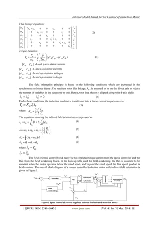 Internal Model Based Vector Control of Induction Motor | PDF